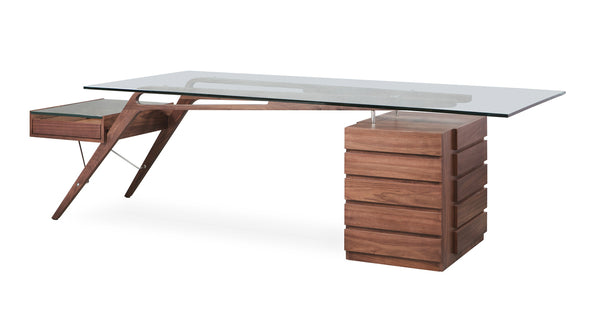 1949 PROTRACTOR DESK - WALNUT - Home Office Makeover